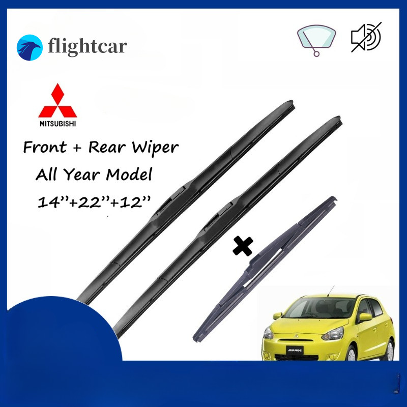 flightcar Wipex Quality Mitsubishi Mirage Wiper Blade Set Front/Rear ...