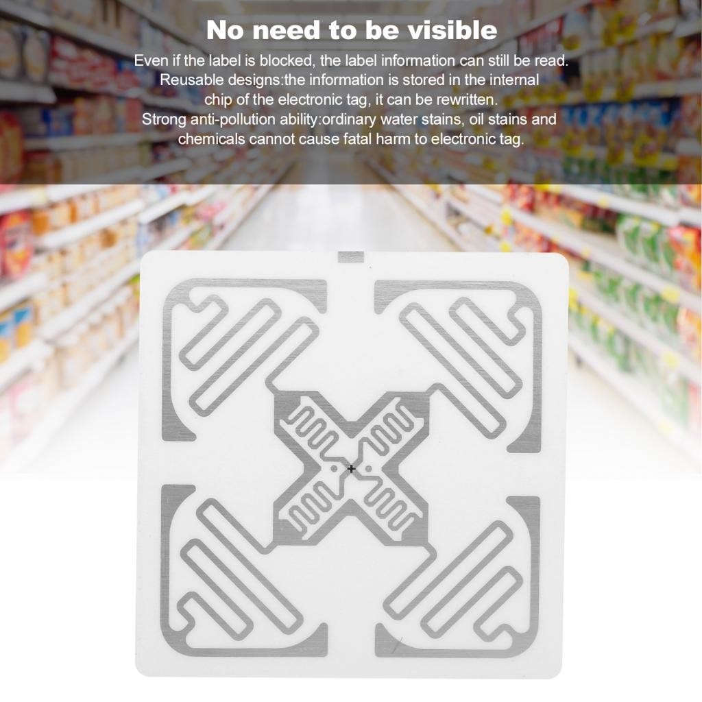 Cloudshop UHF 50x50mm RFID Adhesive Stickers Electronic for Warehouse ...