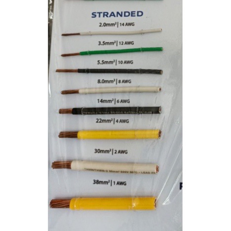 COD/Boston THHN THWN Stranded Wire (per meter) 14/7 12/7 10/7 8/7 2.0mm ...