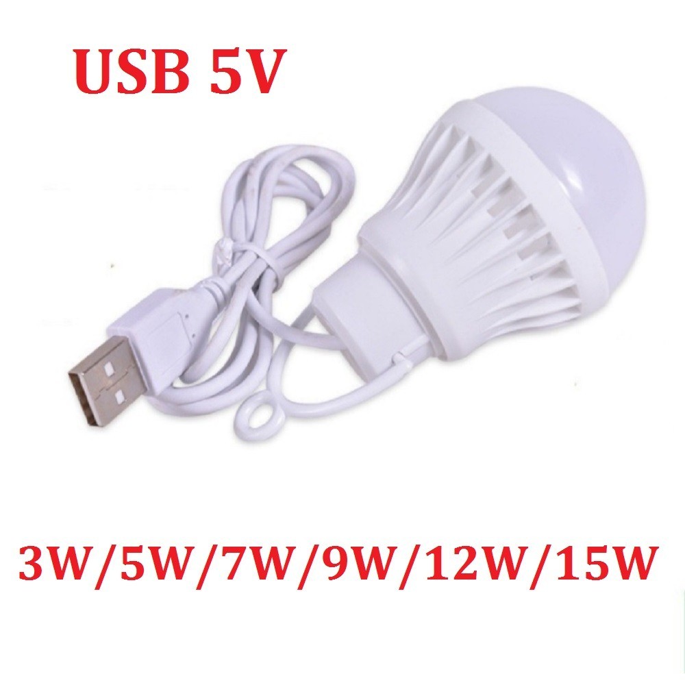 USB Bulb LED Portable Camping Lamp Mini Bulb 5V Power Book Lights ...