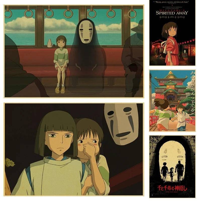 Spirited Away Movie Hayao Miyazaki Japan Anime Canvas Painting Poster ...