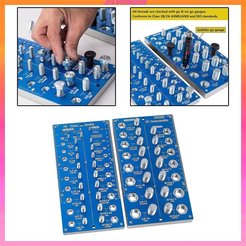 [Kloware2] Nut and Bolt Thread Checker Standard Metric Sizing Tool ...