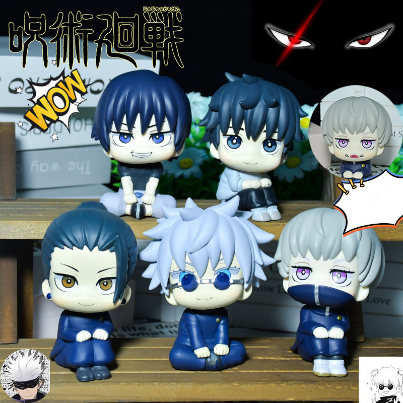 10cm Jujutsu Kaisen Figure Q Version Satoru Gojo Isagi Yoichi Blue Lock ...