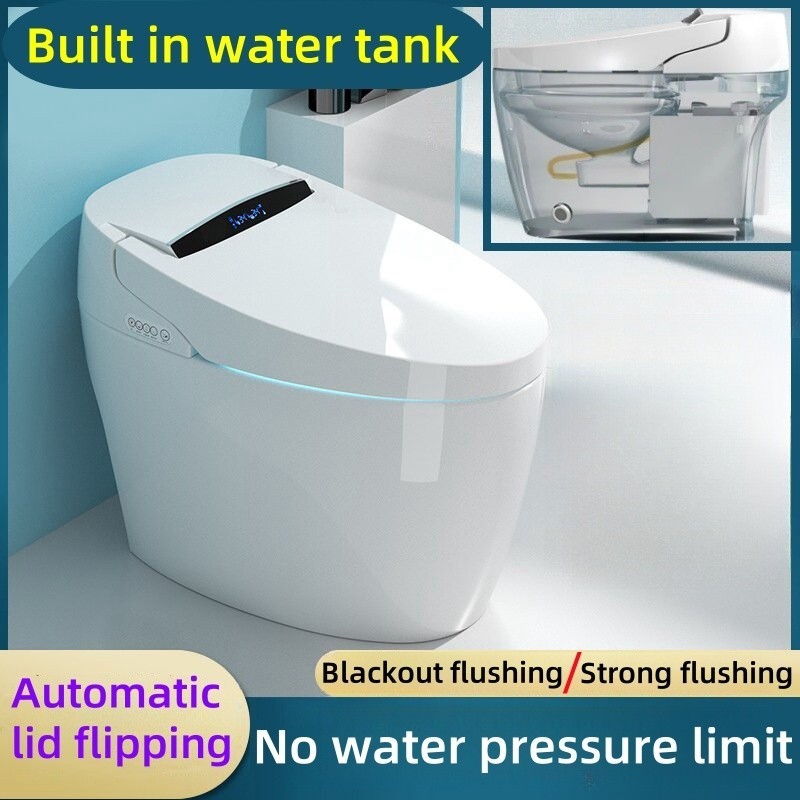 Smart Toilet Radar Sensing Automatic Flip Cover Adjustable Temp seat ...