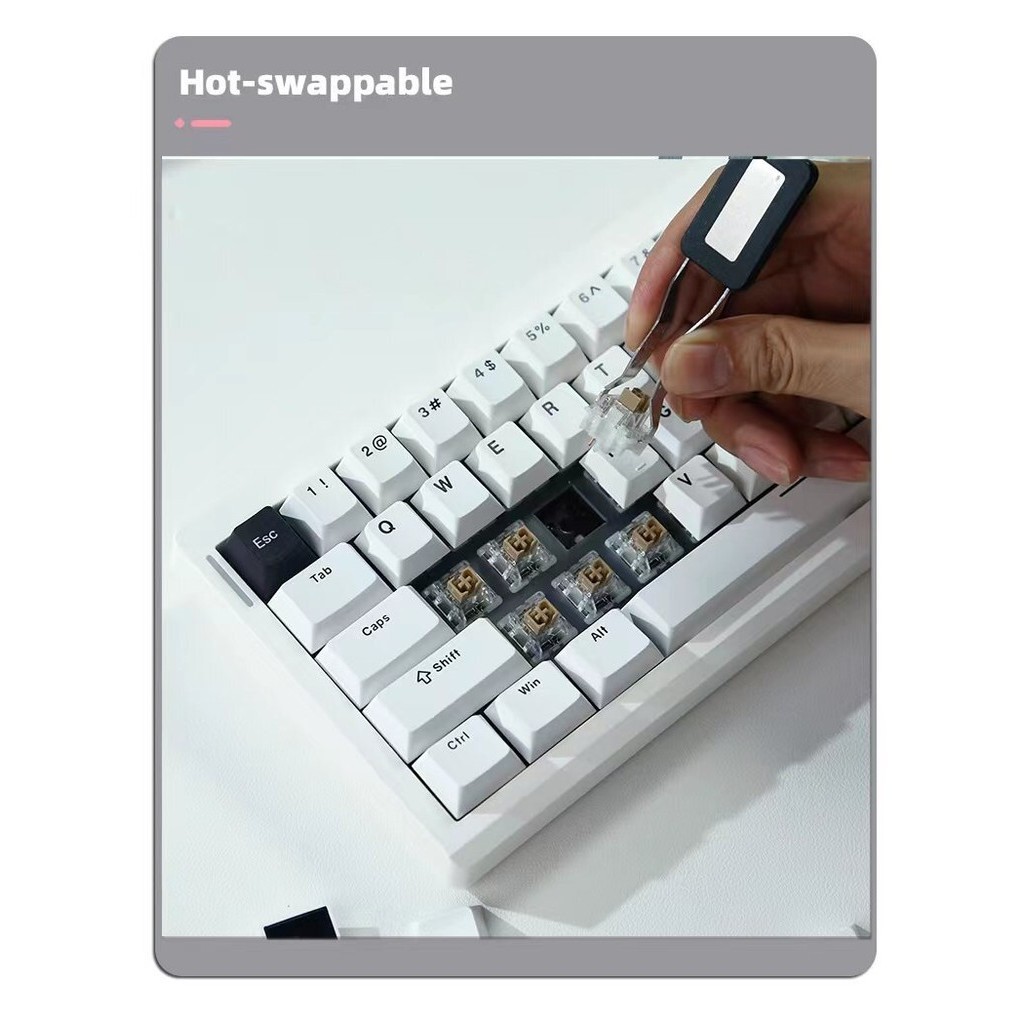 GMK61 Wireless Mechanical Keyboard 60% RGB Hot Swappable GASKET ...
