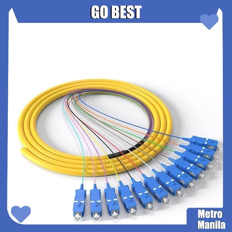 12 pcs Fiber Optic Pigtail SC/UPC Single Mode Square Head Fiber Jumper ...