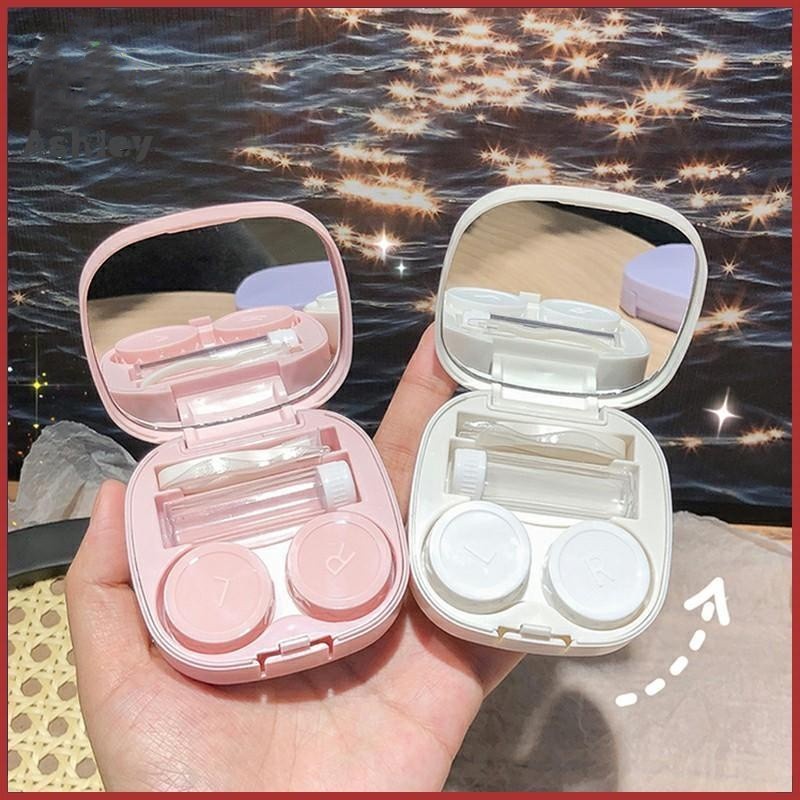 Contact Lens Case Portable Contact Lens Case Simple DIY Glossy Contact ...