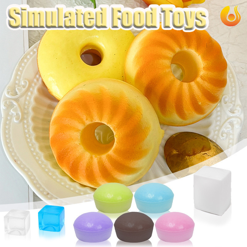 Soft Bread Squishy Stress Balls Squeeze Toys Stretchy Food Stress ...