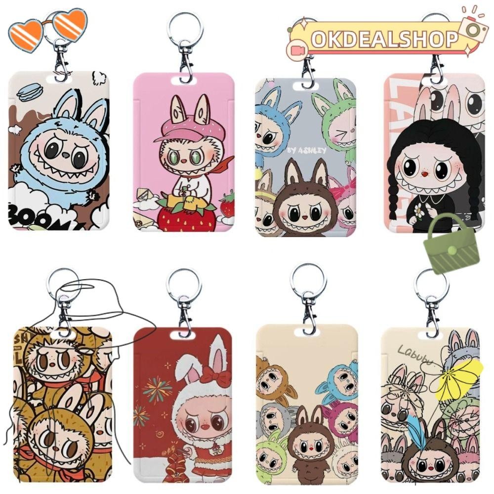 DEALSHOP Labubu Card sleeve, PVC Comes with Lanyard Student Bus Card ...