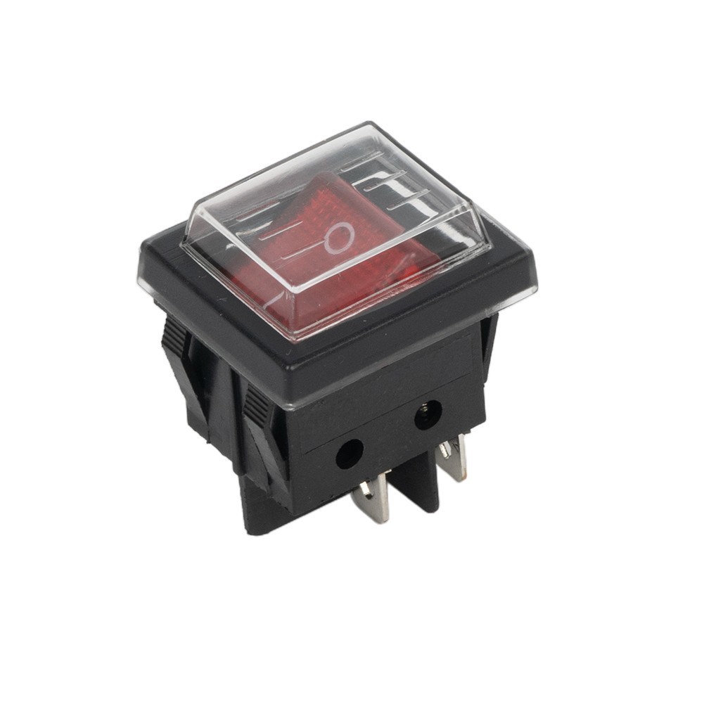 Rocker Switch RED 16A 250VAC / 20A 125VAC 2 Position 4 Pins Illuminated ...