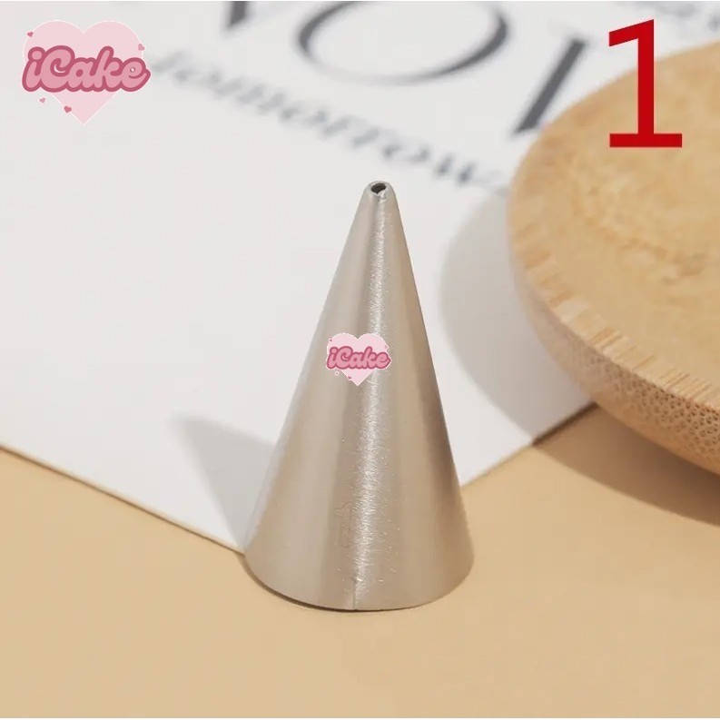 Icake Flower Nozzle No. 1 (1mm) - Lettering Tail, Icing Drawing Pump ...
