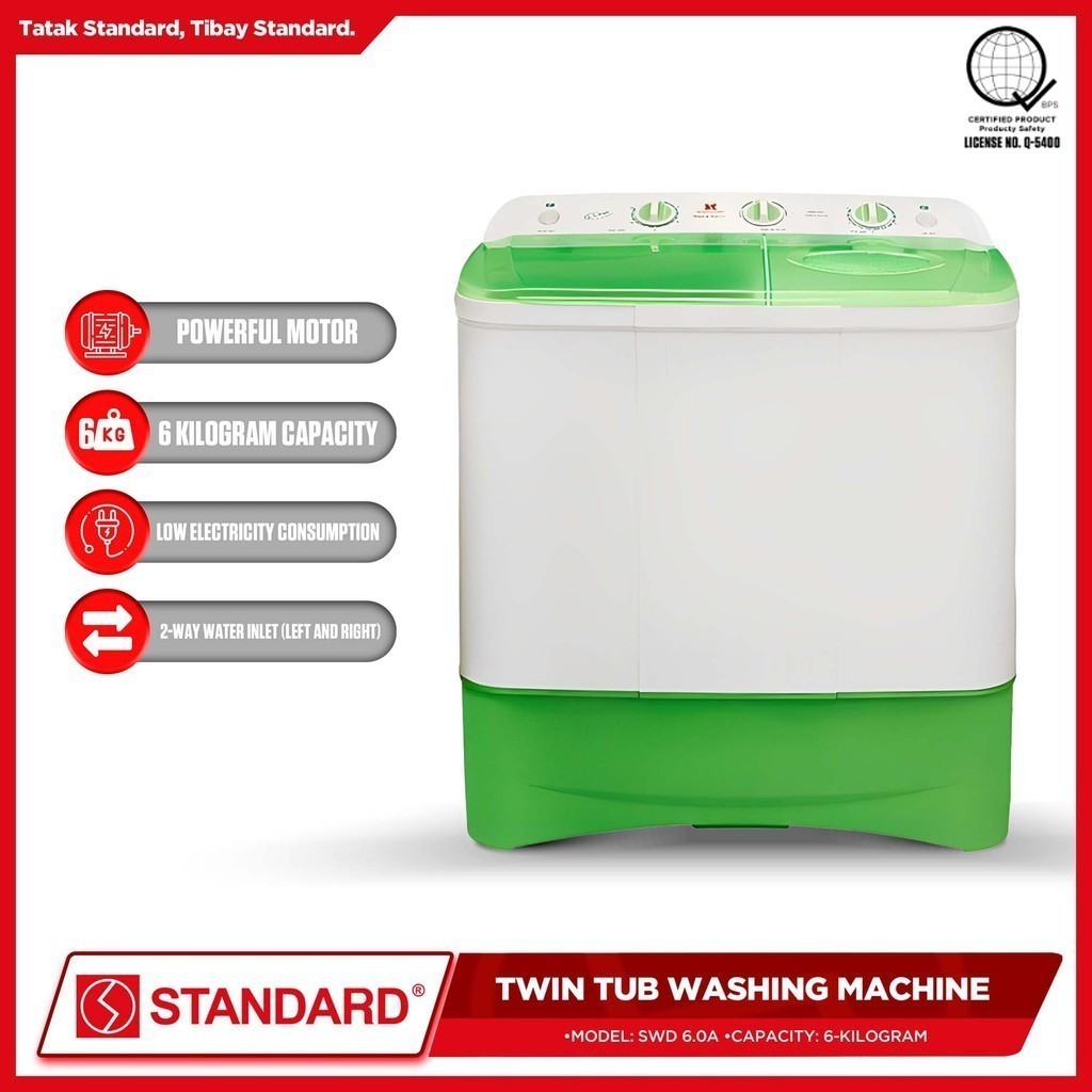 Standard Washing Machine / Twin Tub 230v 300w - Yellow Elephant ...