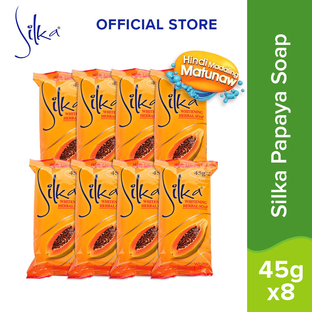 Silka Papaya Soap 45g by 8's | Shopee Philippines