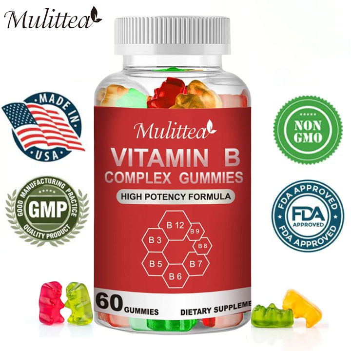 Mulittea Vitamin B Complex Vegan Gummies for Heart Health Nervous ...