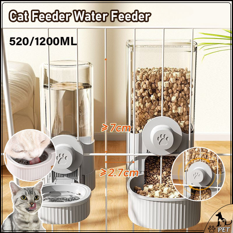 Hanging Pet Feeder Bowl Water Dispenser Large Food Feeder Cat Dog ...