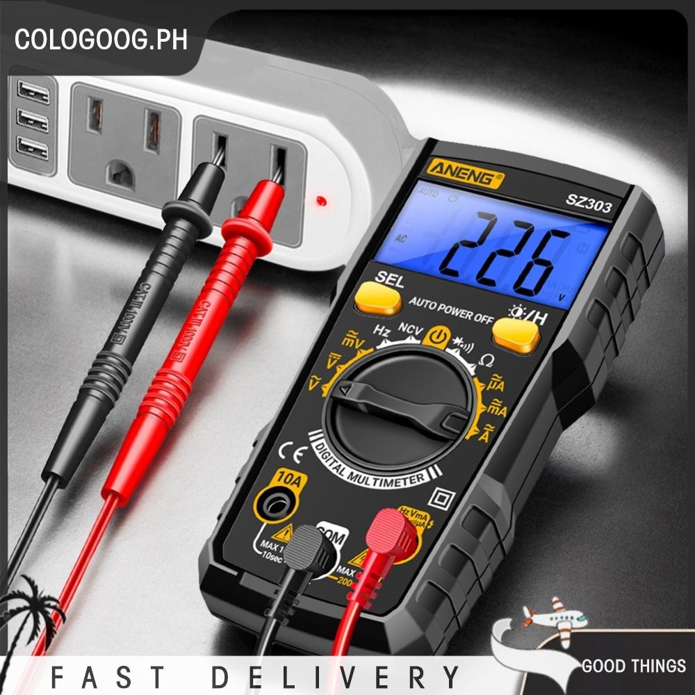 Digital Multimeter 1999 Counts AC/DC Voltmeter Ammeter NCV Diode Hz Ohm ...