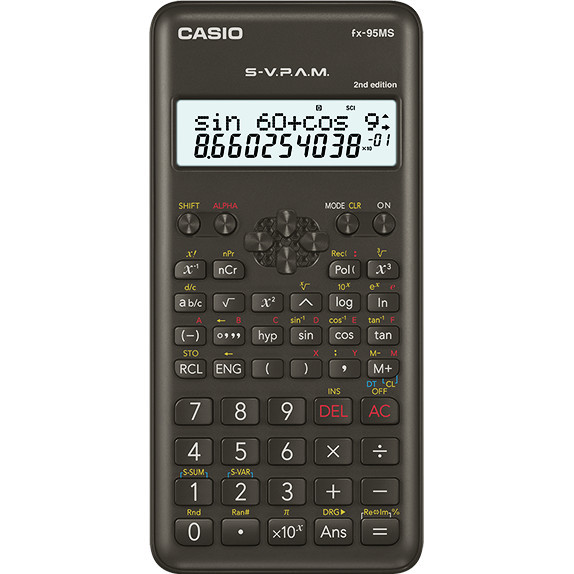Casio FX-95MS 2nd Edition Black Scientific Calculator Heavy Duty ...