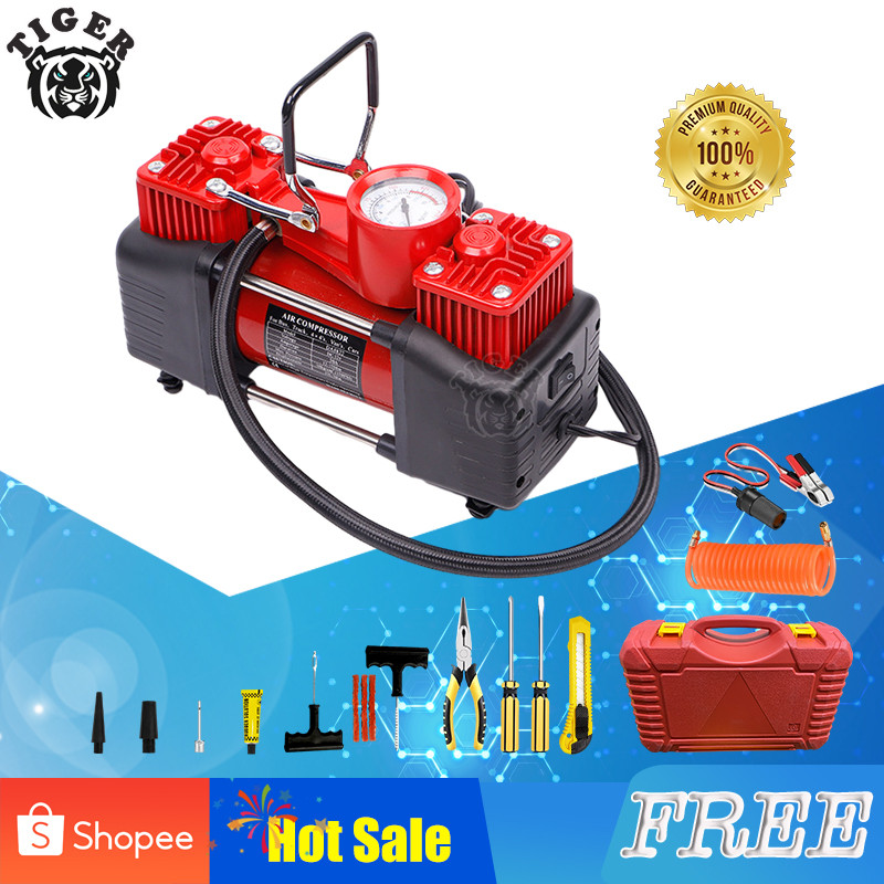 Electric Car Air Compressor Pump Portable Tire Tyre Inflator Cooper ...