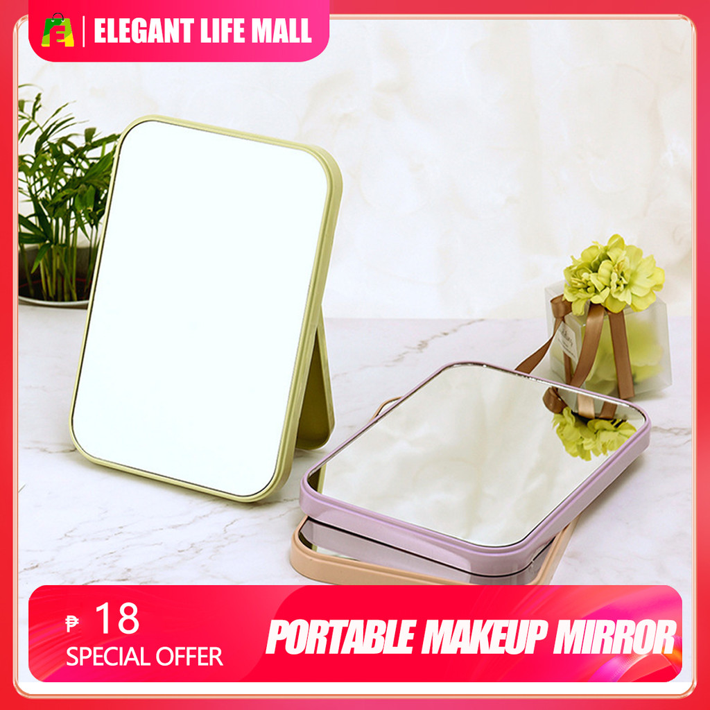 15*10 Cm Face Makeup Mirror Folding Portable Square Mirrors Desktop ...