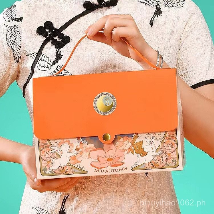 2024Mid-Autumn Festival Cold Cover Flow Heart Moon Cake Box Gift ...