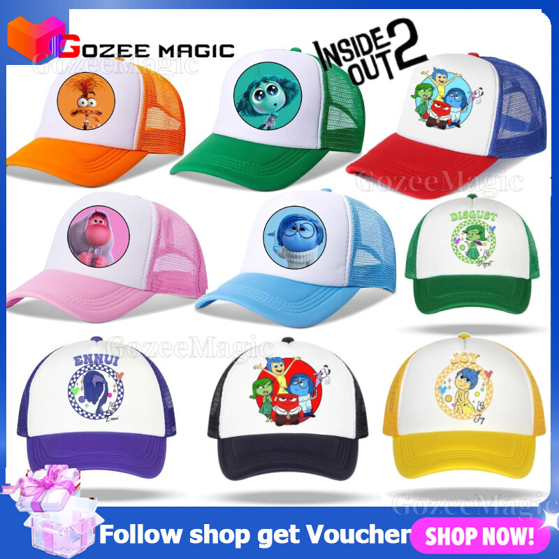 Adults&Children Baseball Cap Inside Out 2 Cartoon Anime Figure Joy ...