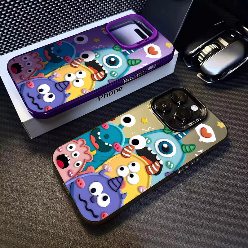 Graffiti Cartoon Colored Monster Phone Case Compatible for IPhone 11 12 ...