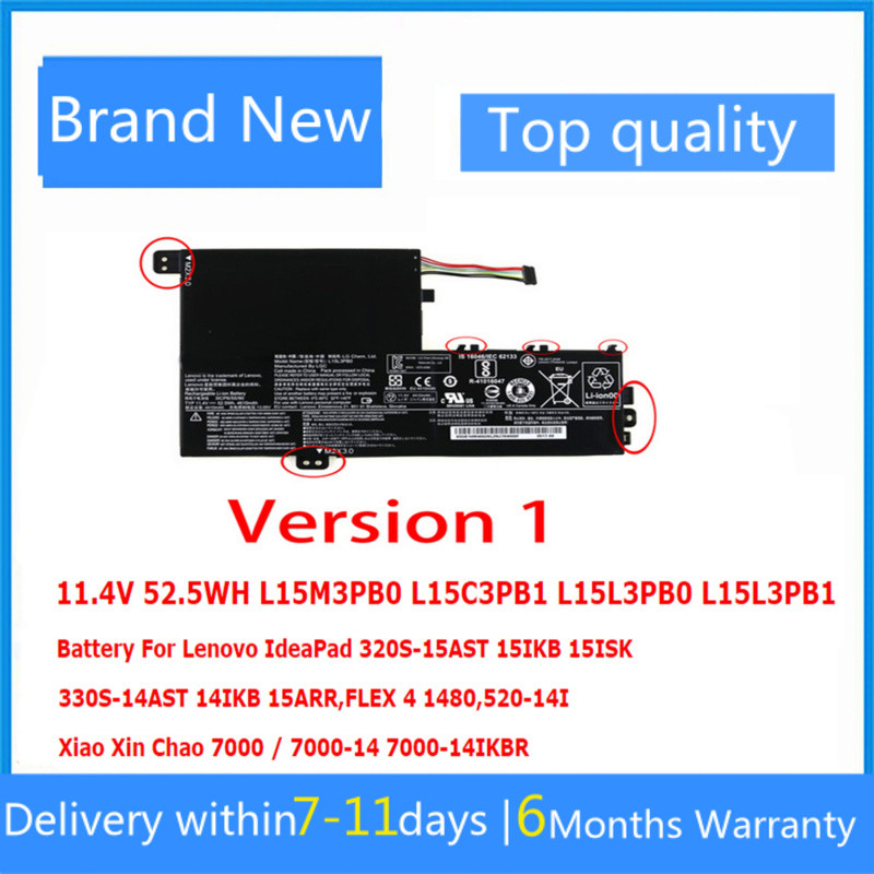 L15M3PB0 L15C3PB1 L15L3PB0 L15L3PB1 Battery For Lenovo 320S-15AST 15IKB ...