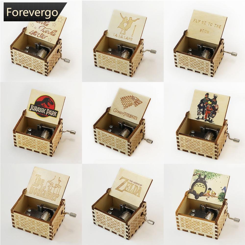 FOREVERGO 18 Styles Wooden Music Box Christmas Godfather Totoro ...