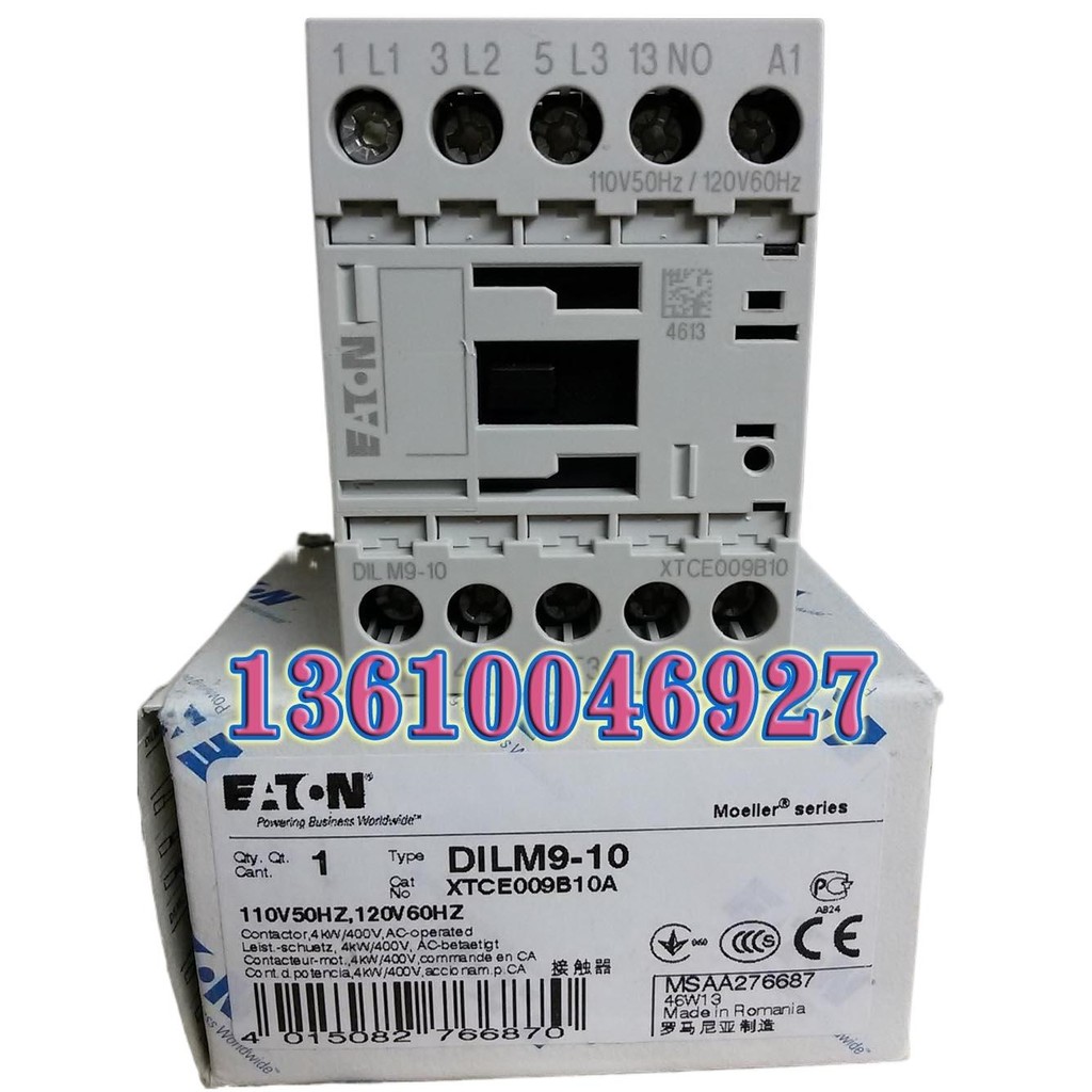 EATON MOELLER Eaton Muller contactor DILM9-10(110V 50,120 V60Hz ...