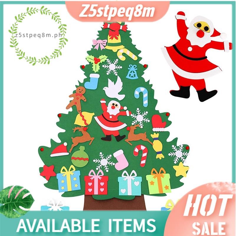 DIY Felt Christmas Tree Kids Craft Set, Wall Hanging Detachable Felt ...