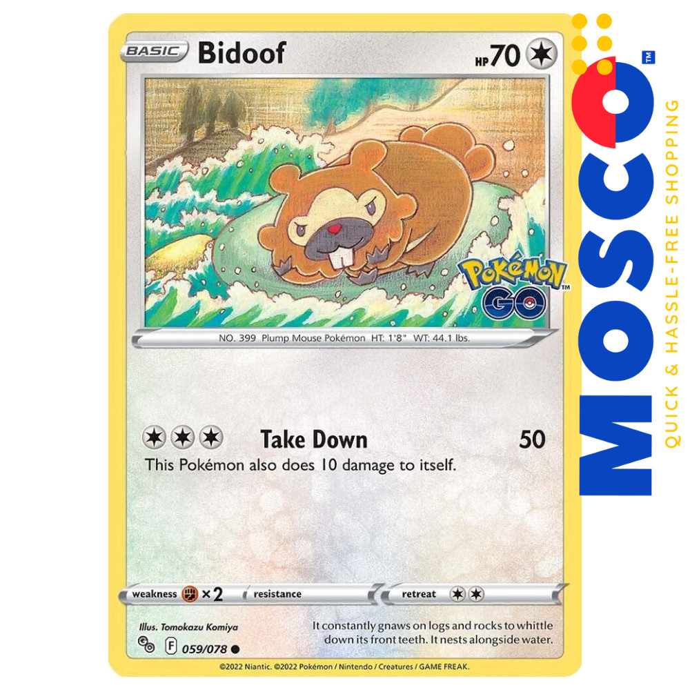 Bidoof - 059/078 Common Pokemon Go | Pokemon TCG | Shopee Philippines