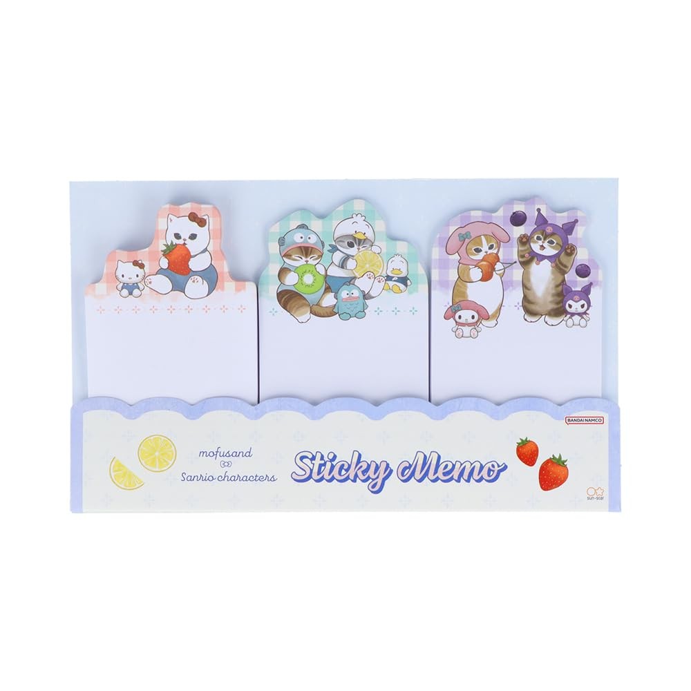 Sunstar Stationery Sanrio Character Sticky Notes Die-cut mofusand x ...