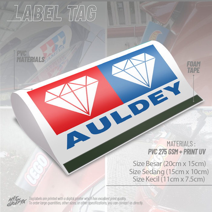 Auldey TAMIYA JDM Car Motorcycle Tag Label Car Rear Door Variation ...