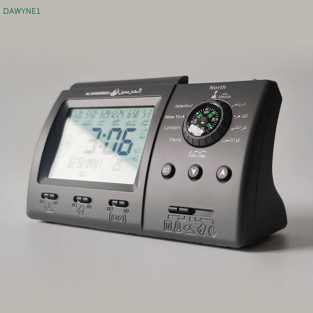 DWAYNE1 Muslim Table Clock, Multi-purpose Hijir Calendar Automatic ...