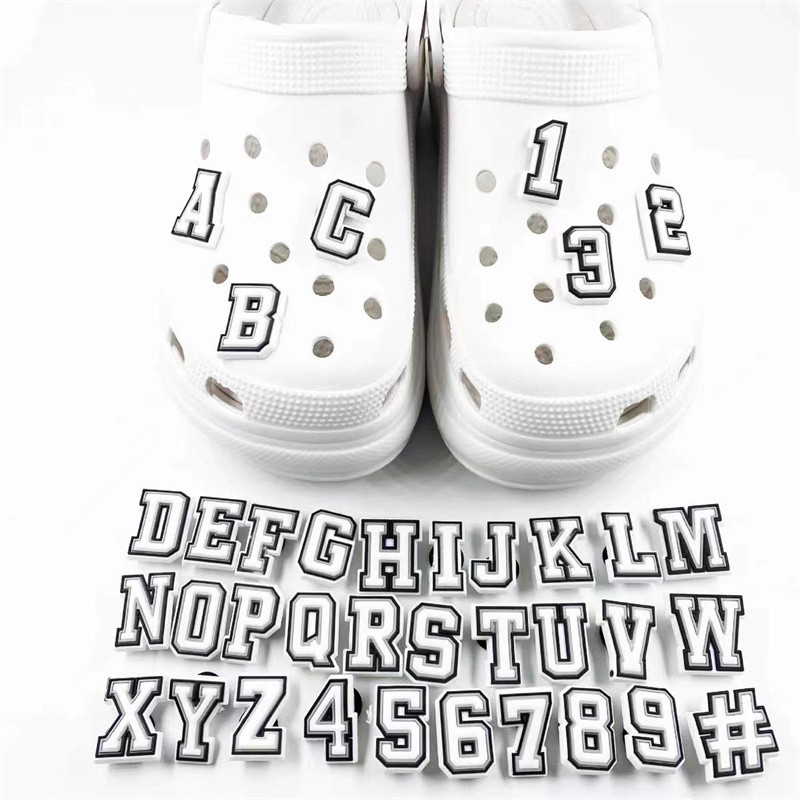 Alphabet jibbitz Letter numbers JBZ Shoe Charms Shoe Accessories Fit ...