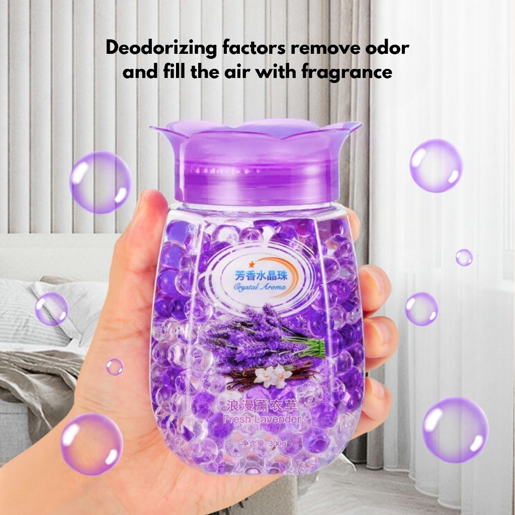 Deodorizing crystal aroma beads car home toilet fragrance air freshener ...