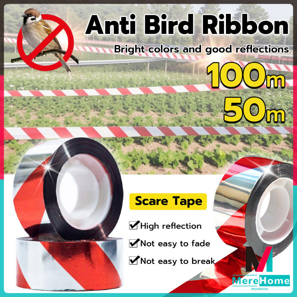 MereHome 50m/80m/100m Anti Bird Ribbon Flashing Reflective Bird ...