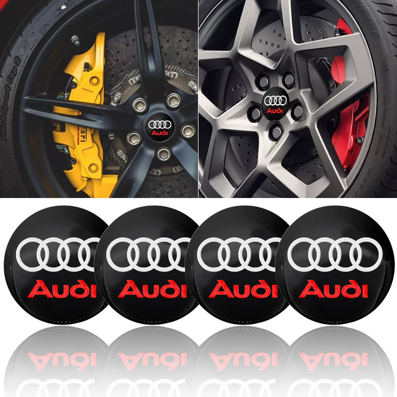 4Pcs 56mm Car Wheel Center Hub Cap Badge Emblem Decal Wheel Sticker For ...