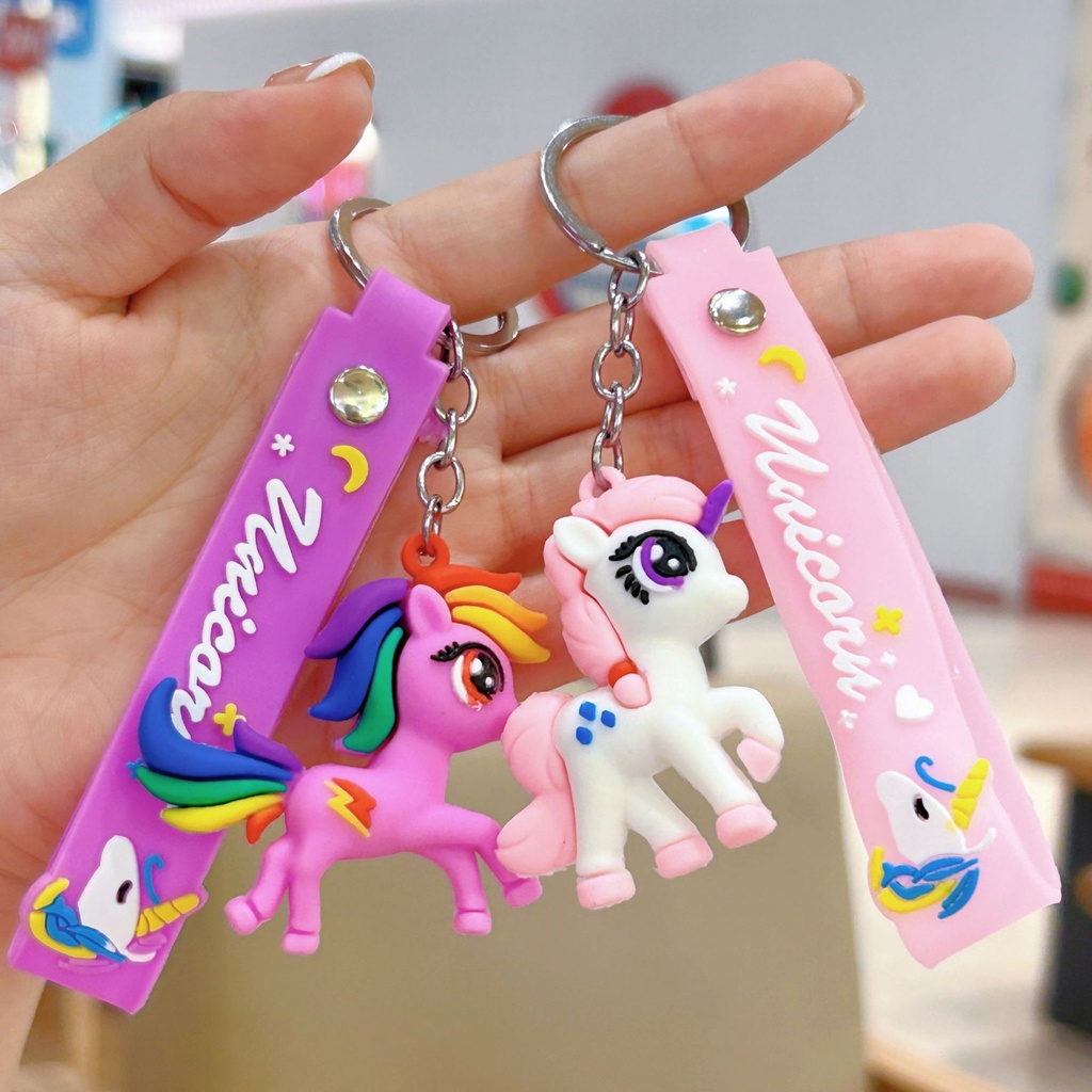 Cute Unicorn My Little Pony Keychain Handbag Pendant Cartoon Small ...
