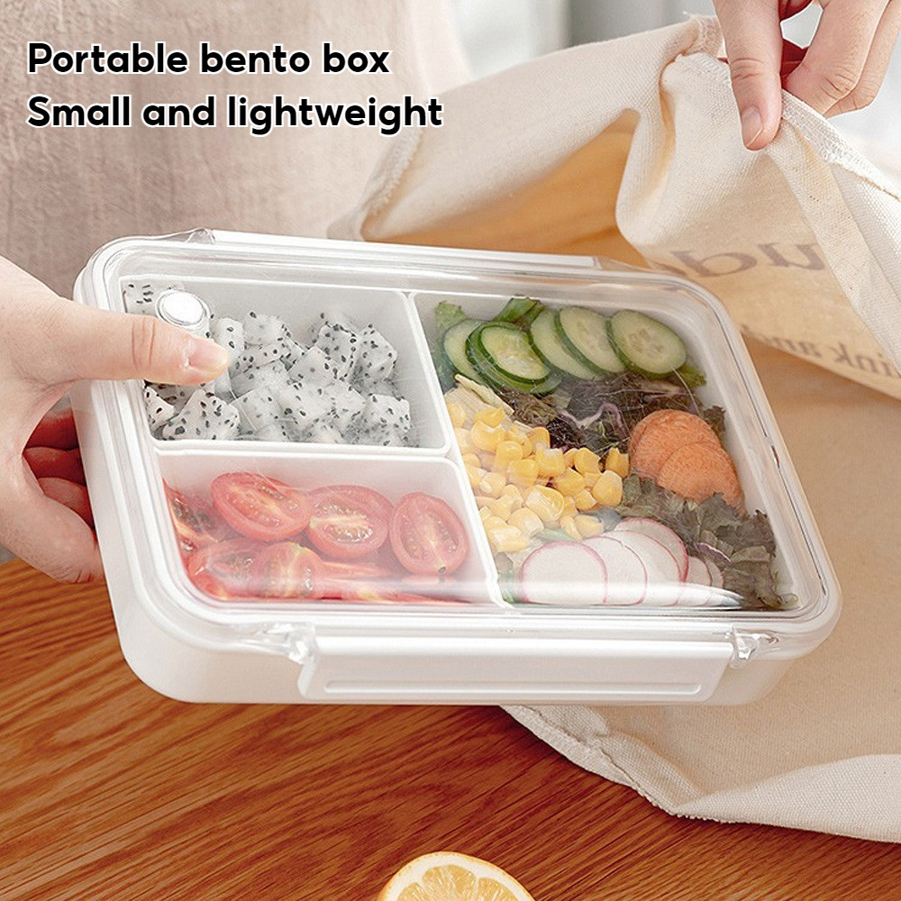 Bento Lunch Box Removable Compartments Microwave Safe Refrigerator ...