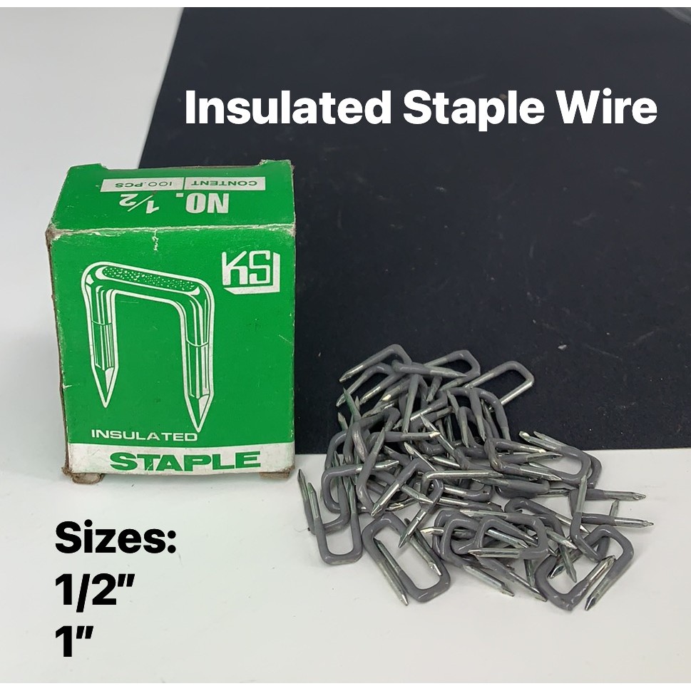 Insulated Staple Wire Per 100pcs 1/2inch 1inch | Shopee Philippines