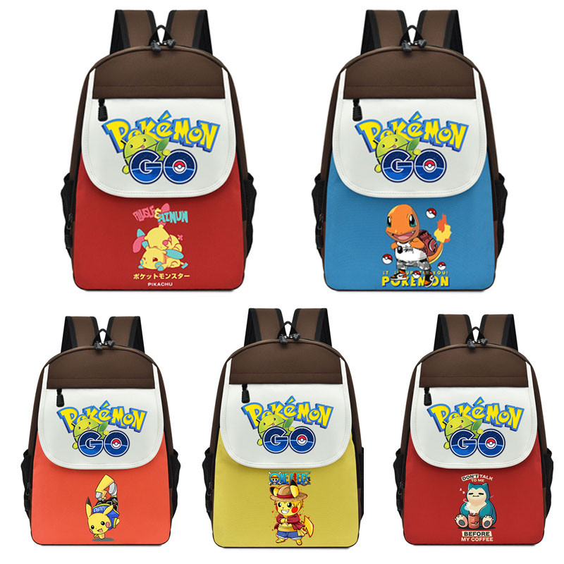Anime Pikachu Backpack Cartoon Schoolbag Student Gift Boy Girl Pokemon ...