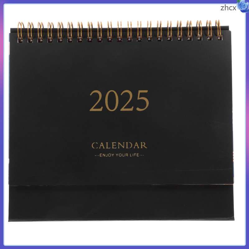 Retro Table Calendar Smart 2025 Electronic Desk Paper Wooden Notebook ...