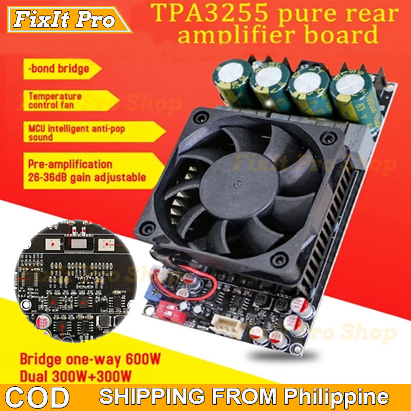 ZK-3002 Pure Back Level Digital Amplifier Board TPA3255 Stereo 300W X 2 ...