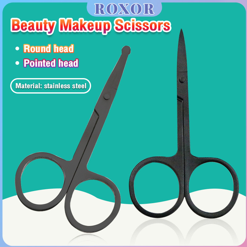 ROXOR Stainless Steel Manicure & Nose Hair Scissors with Round Tip for ...