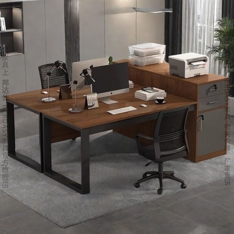 Staff Office Desk and Chair Set Employee Workstation Simple Modern ...