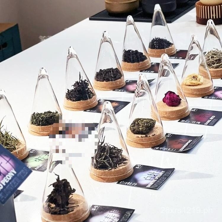 Tea Storage Canister Display Cone Tea Set Tea Sample Display Organizer ...