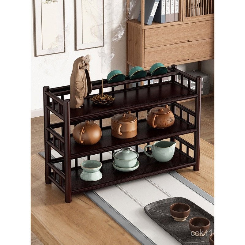 Desktop Display Cabinet Tea Table Storage Tea Set Curio Rack Tea Room ...