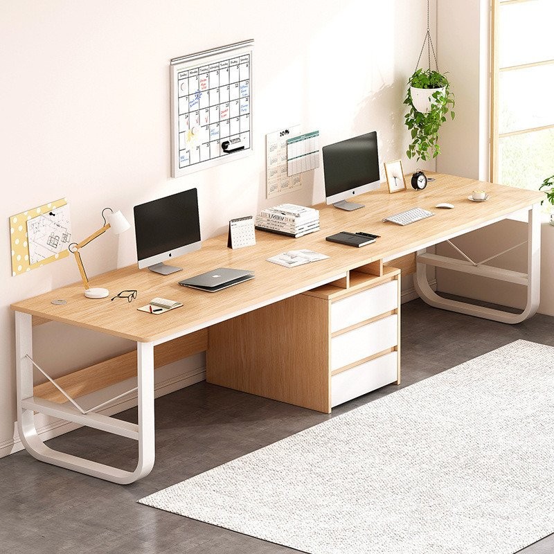 Office Student Modern Home Bedroom Double Desk Table Long Wall-Mounted ...
