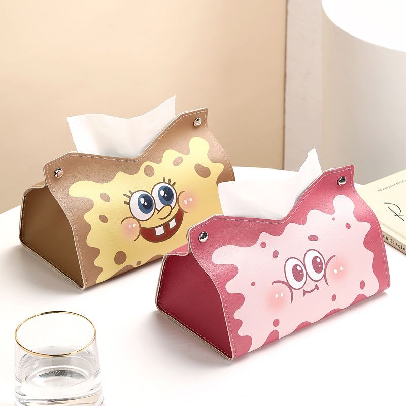 SpongeBob SquarePants Pie Star Cartoon Cute Creative Paper Box Leather ...